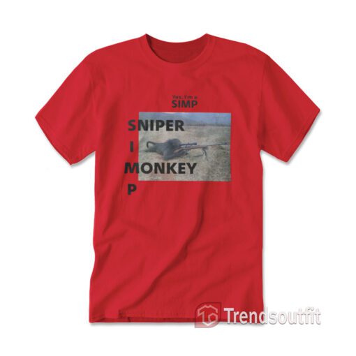 Yes I'm A SIMP Sniper Monkey T-shirt - Trendsoutfit.com