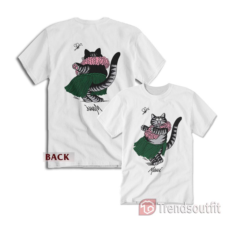 Vintage B Kliban Hawaii Cat Hula Dancing T-shirt - Trendsoutfit