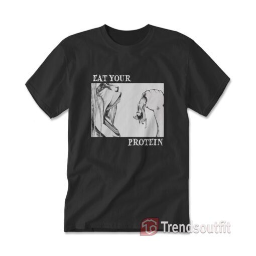 Attack On Titan Eat Your Protein Anime Gym T-shirt - Trendsoutfit